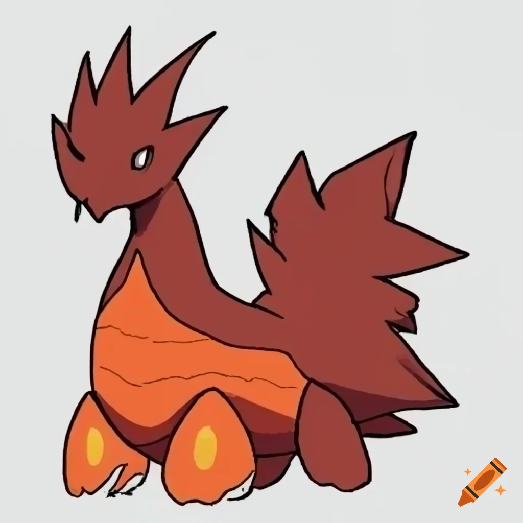 A red fire type fakemon that’s based off of lava