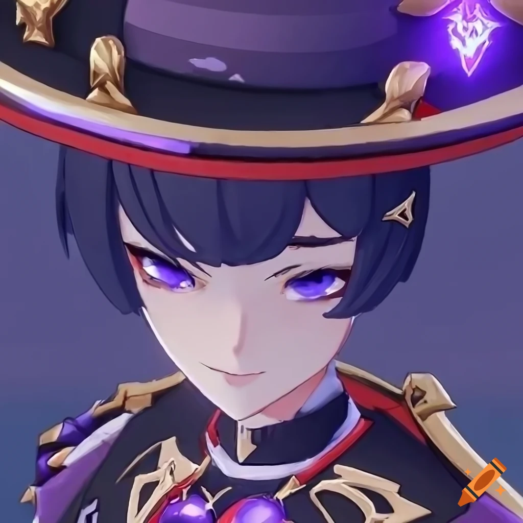 Scaramouche from genshin impact, dark, face close up on Craiyon