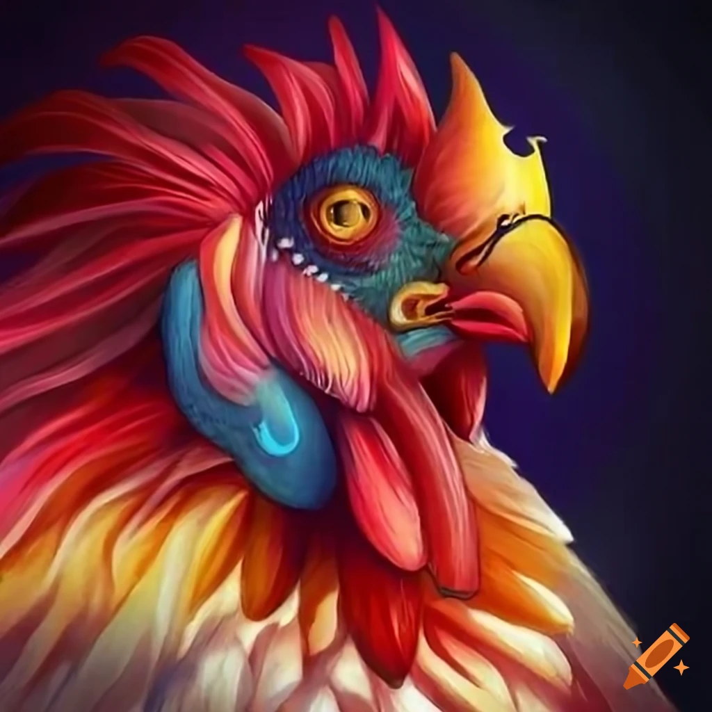 Hybrid of a rooster and an elephant