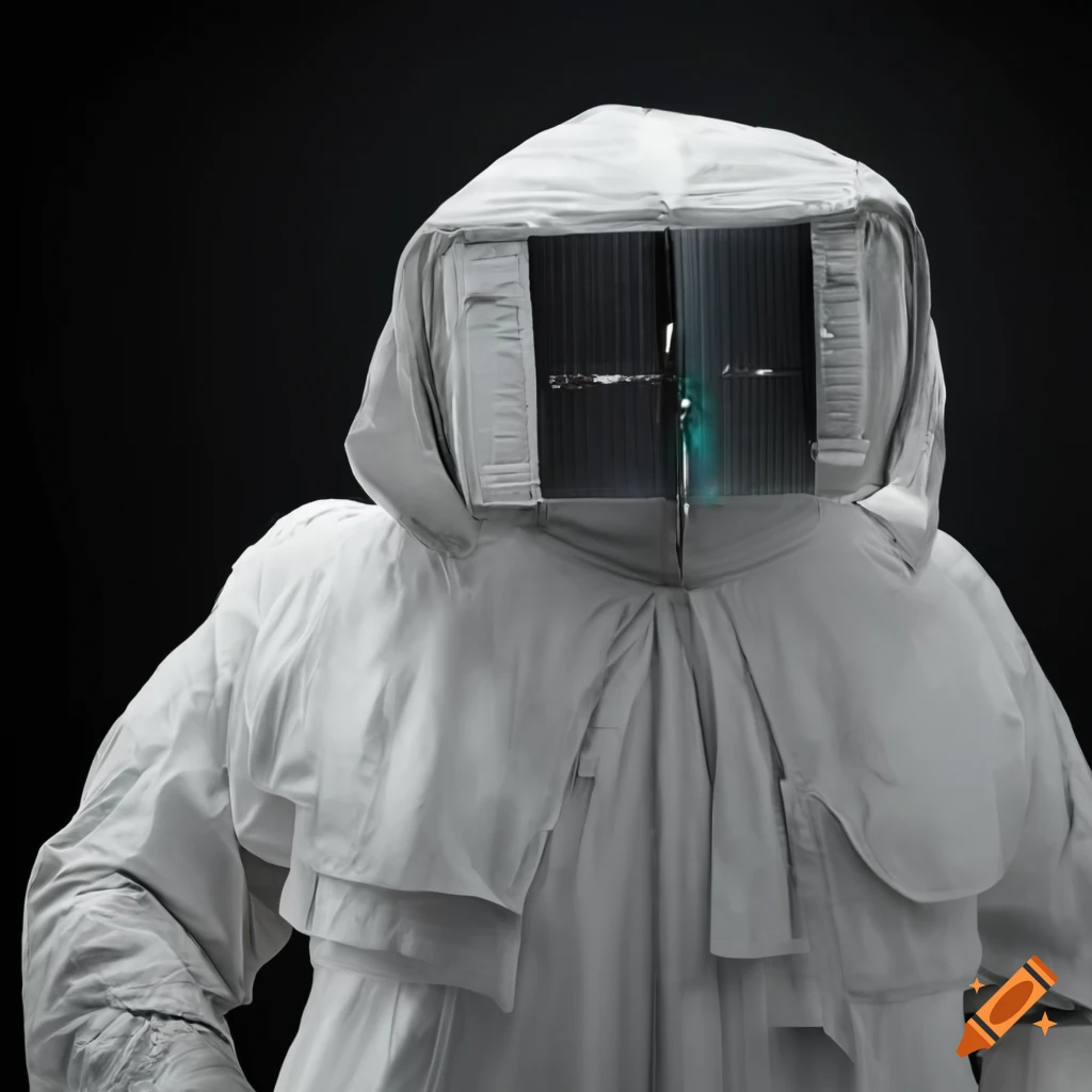 Man in white cosmic work outfit