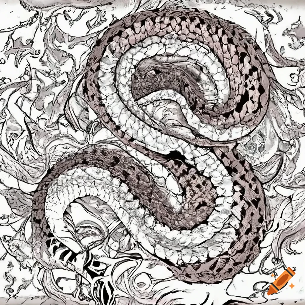 Reptilian matriarch with lovely eyes and maw, exquisite snake pattern ...
