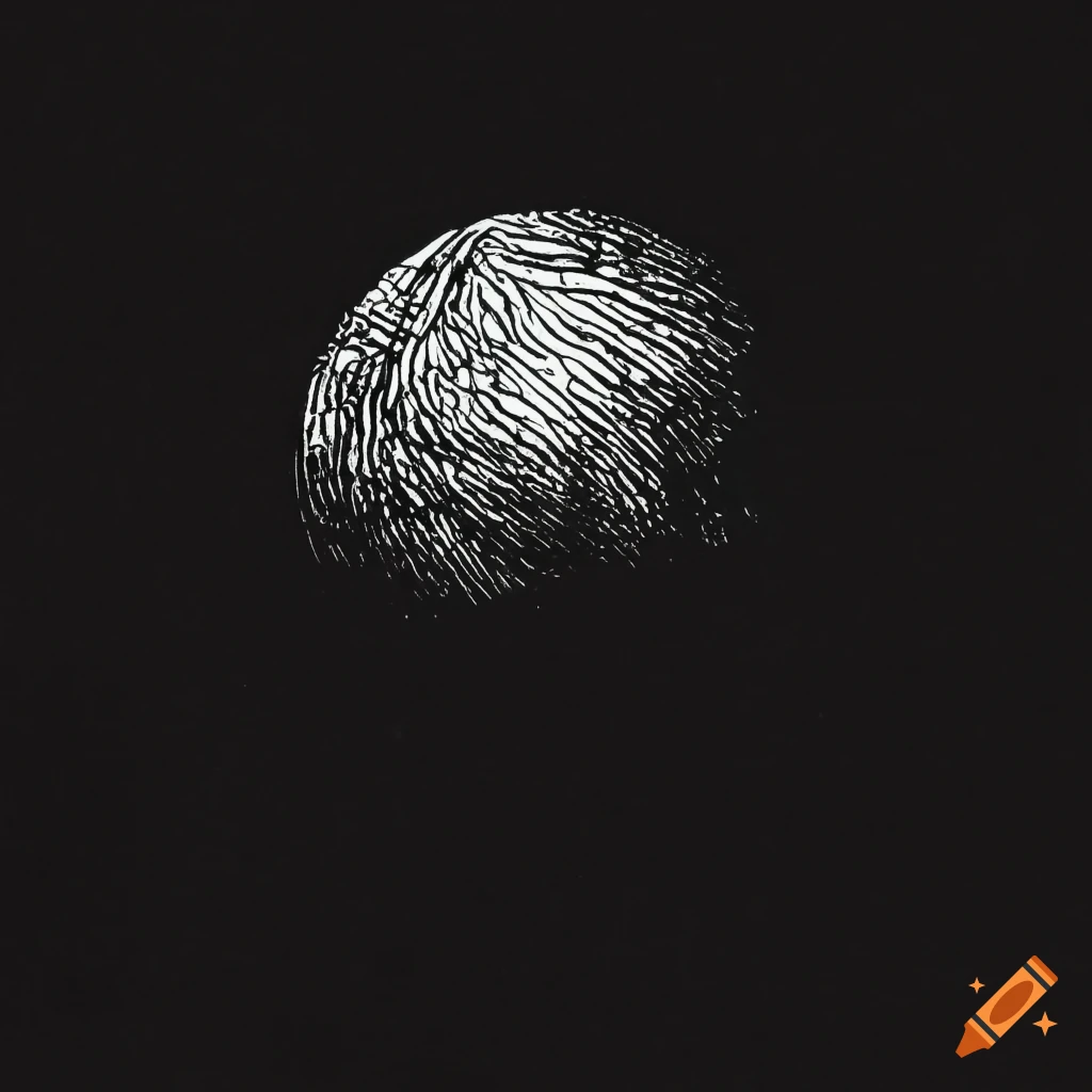 Orb in the style of zdzisław beksiński, black and white, etching ...