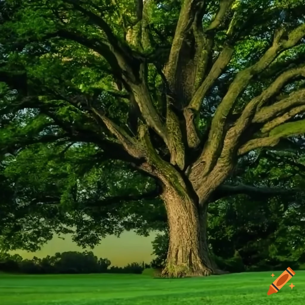 Oak tree plays on Craiyon