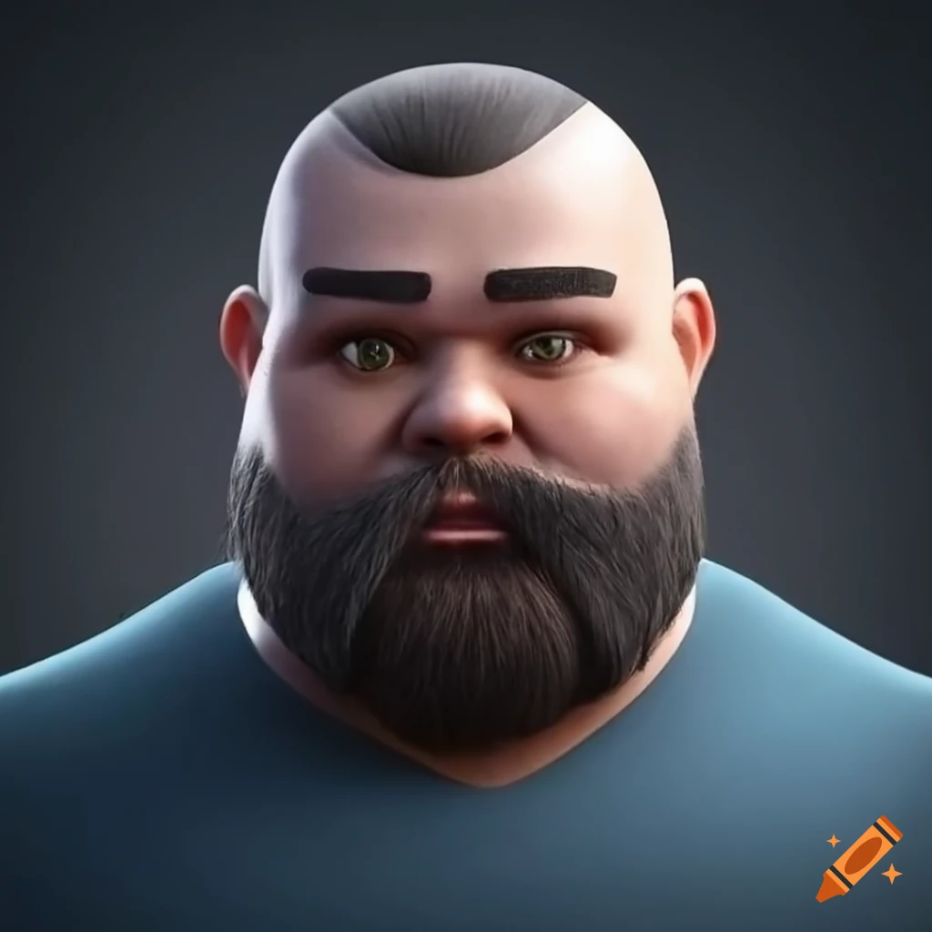 Chubby guy with a beard