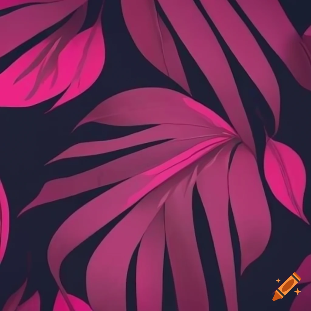 Hawaiian pink leaves pattern