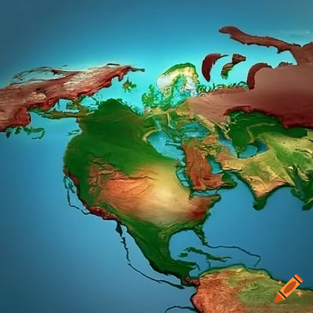 Geographical features on Craiyon