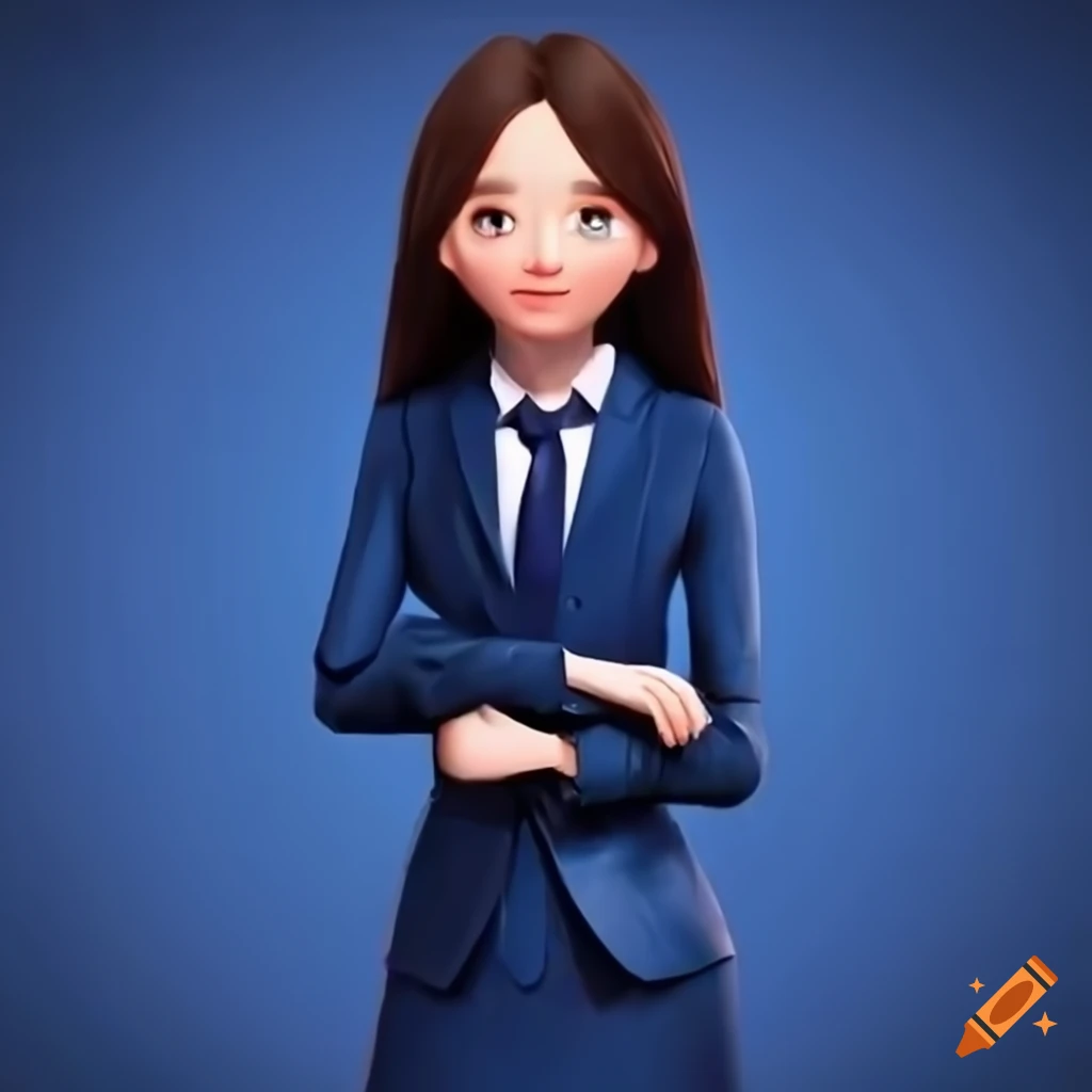 Cartoon Woman In Suit