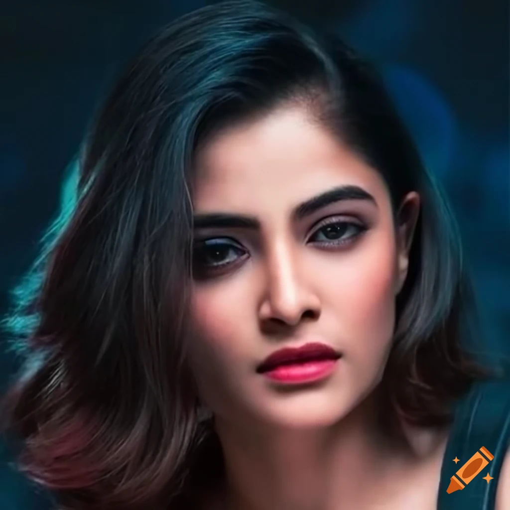 A realistic closeup face portrait A perfect stunning young indian ...