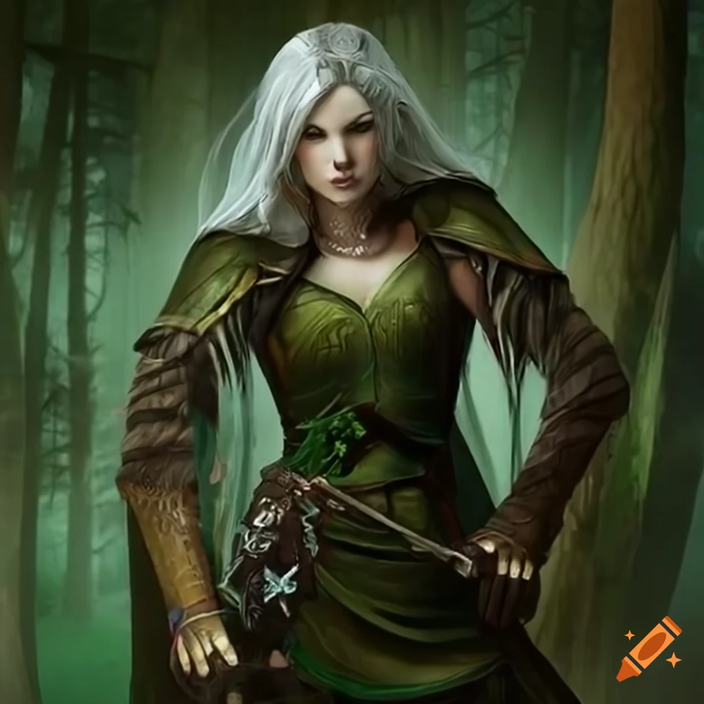 Elf Ranger possesses an ethereal beauty typical of her elven heritage ...