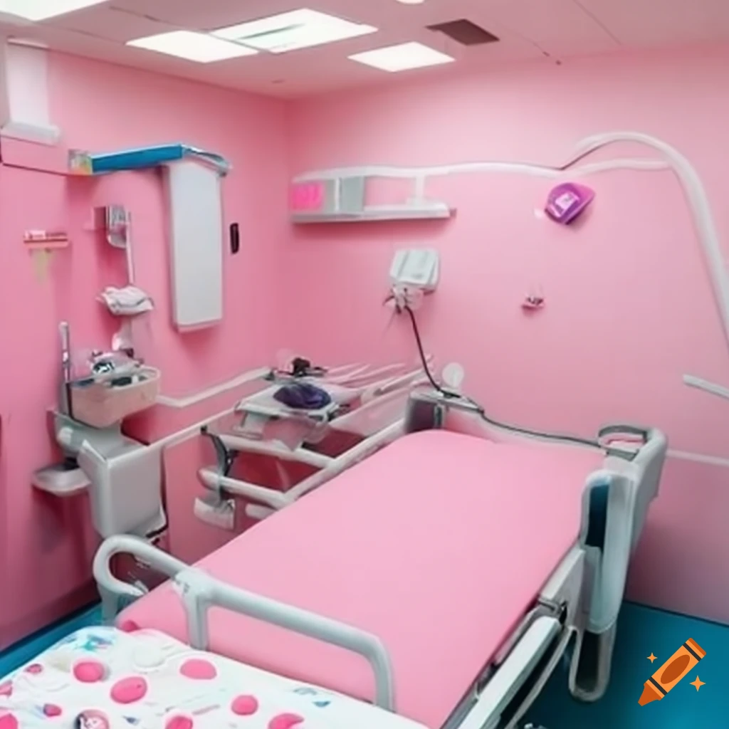 Pink hospital on Craiyon