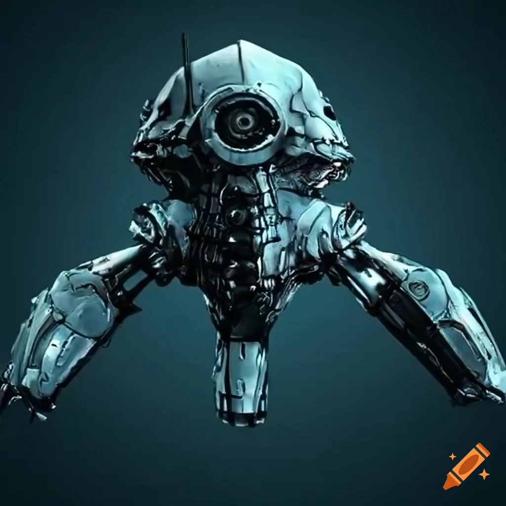 Floating death robot futuristic