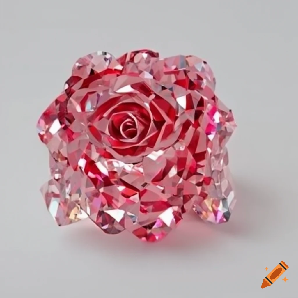 Beautiful swarovski crystal rose