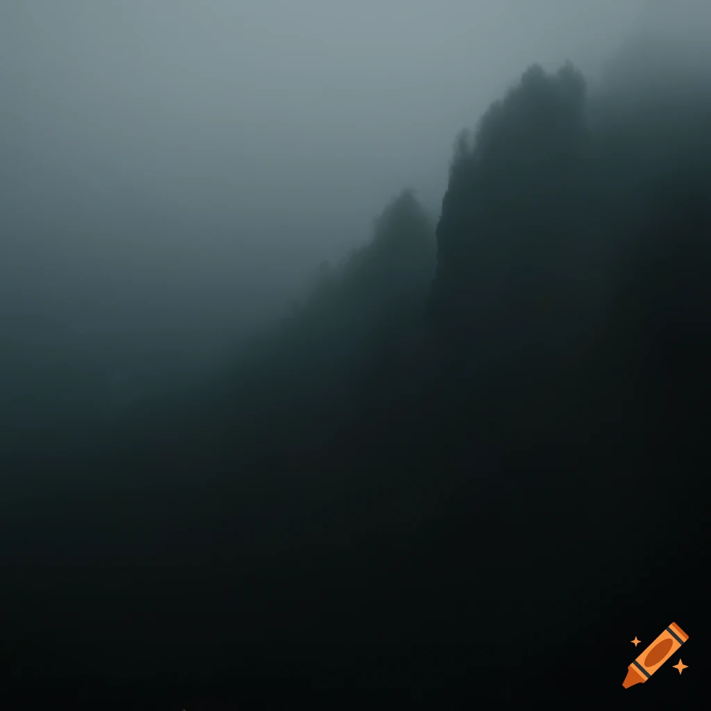 Distant cliffs with lots of foliage hanging off and lots of trees but ...