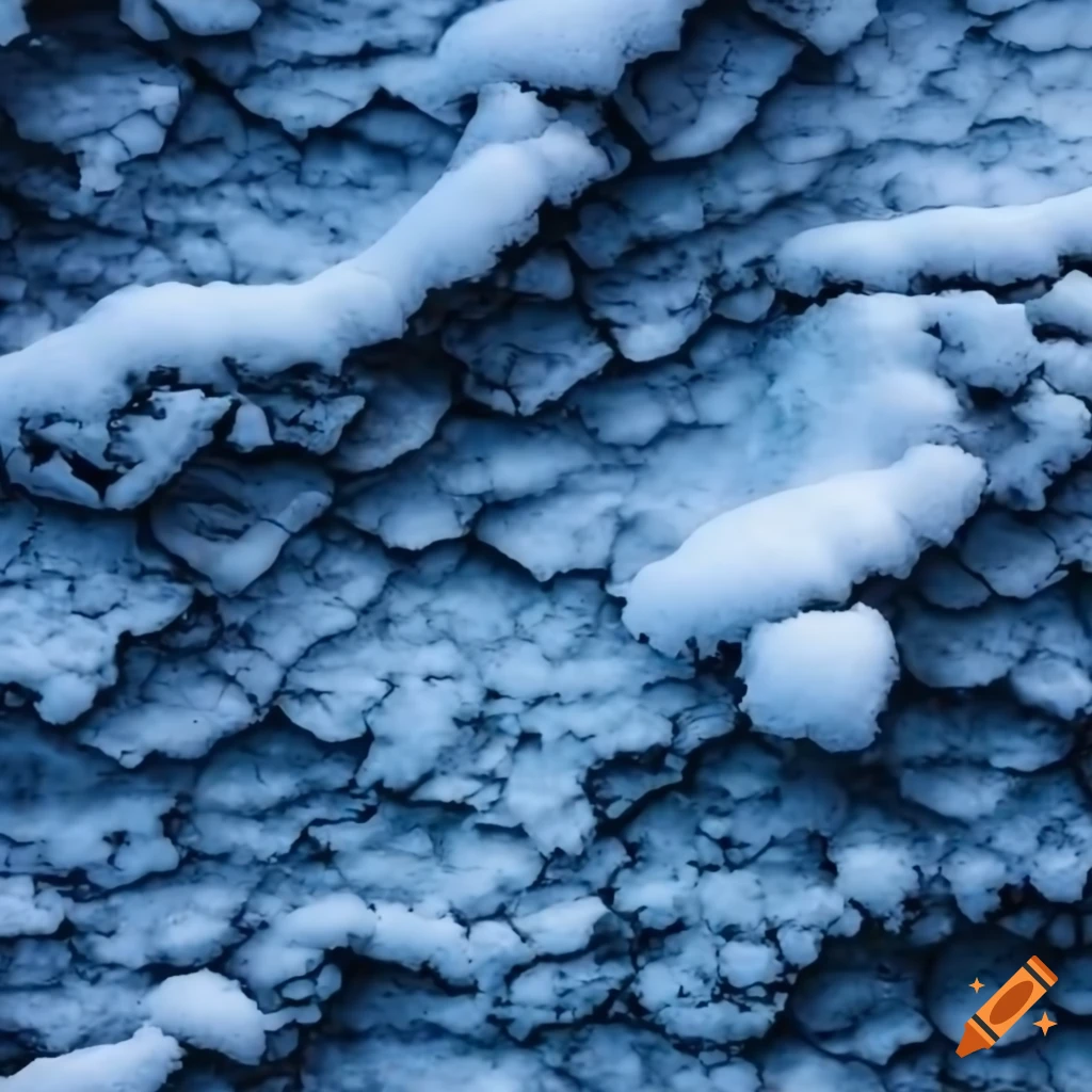 Rock texture with snow on Craiyon