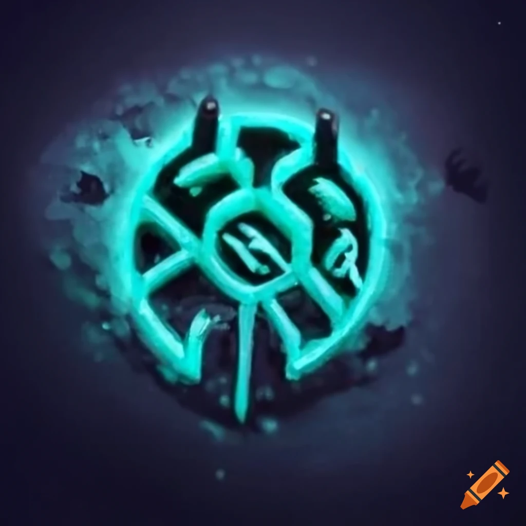 A rune based on the runes of the necrons from 40k on Craiyon