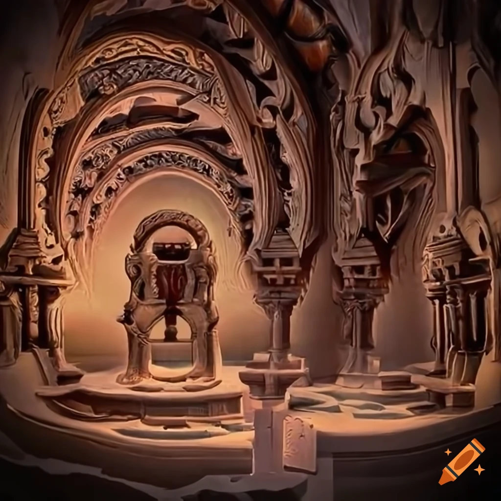 ‘Architectural Stave carving’-Style, hd Zelda game, 🎴 sculpture ...