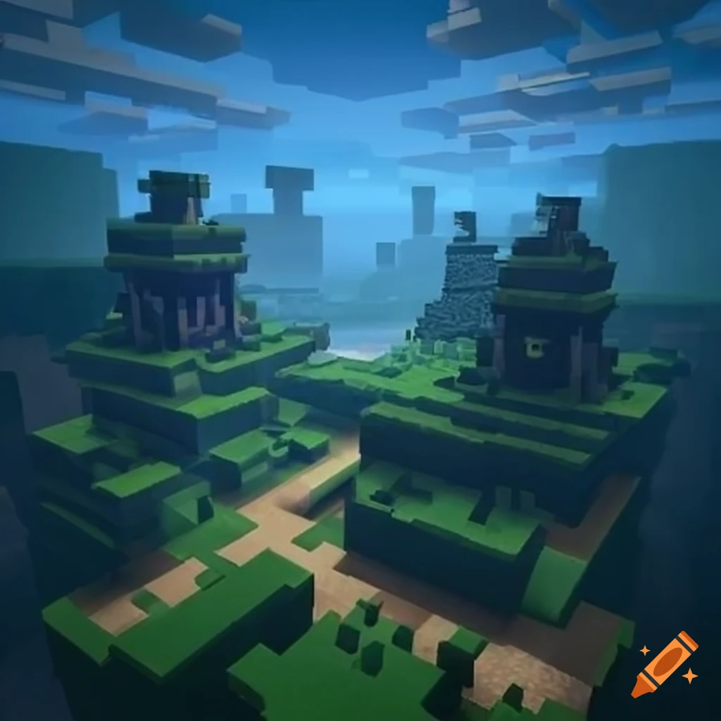 Minecraft Skylands on Craiyon