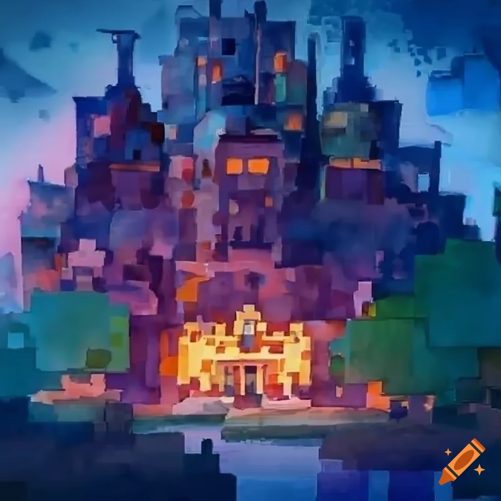 Minecraft casino experience on Craiyon