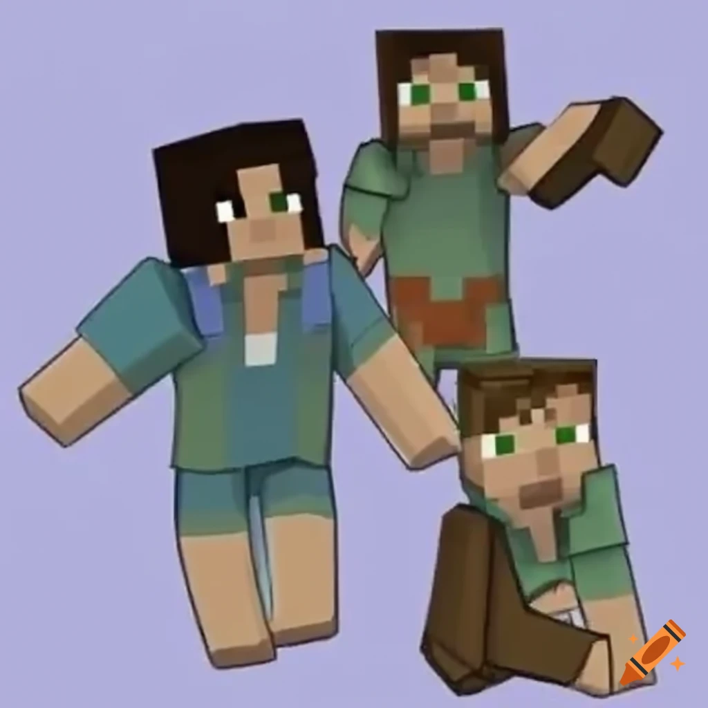 Minecraft servers poses on Craiyon