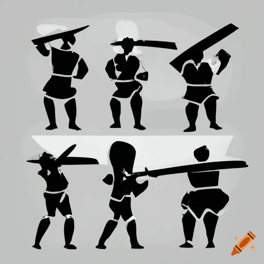 Dynamic sword skills on Craiyon