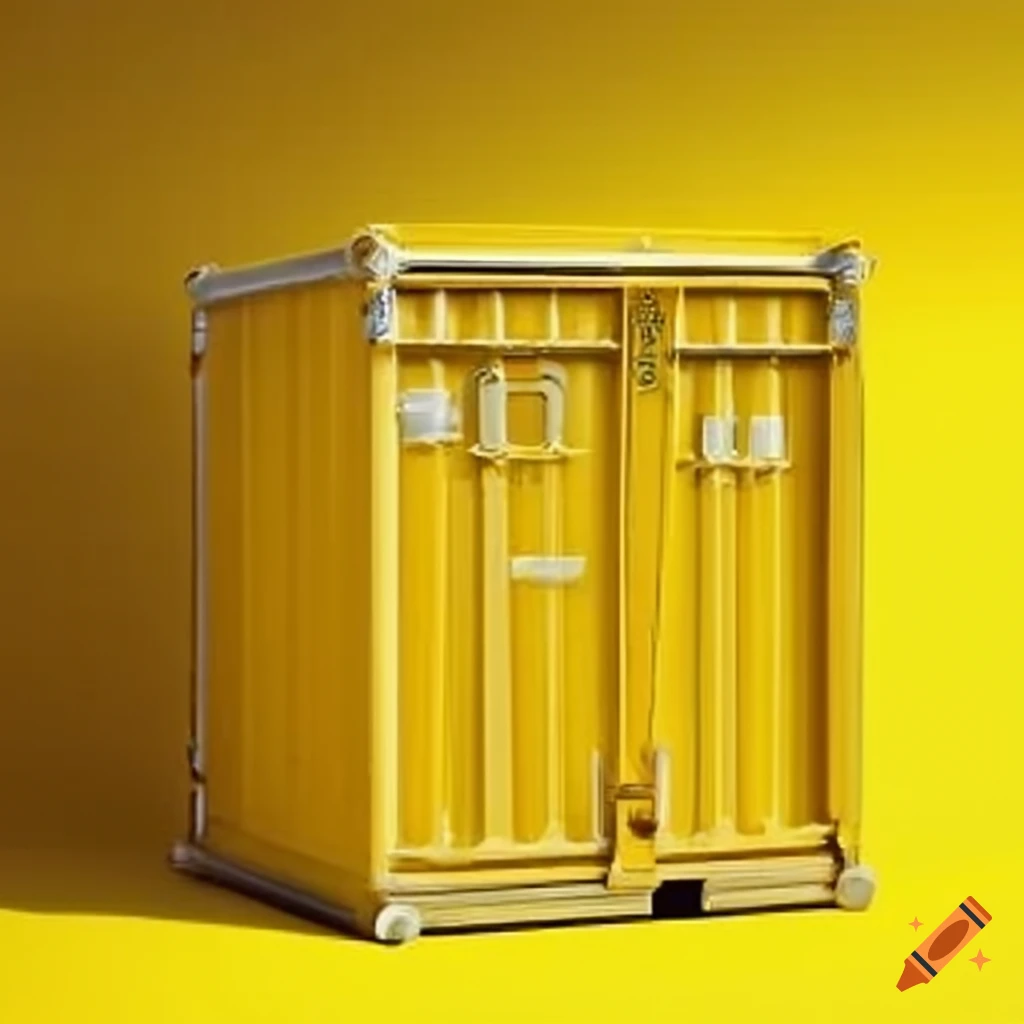 Yellow container on Craiyon