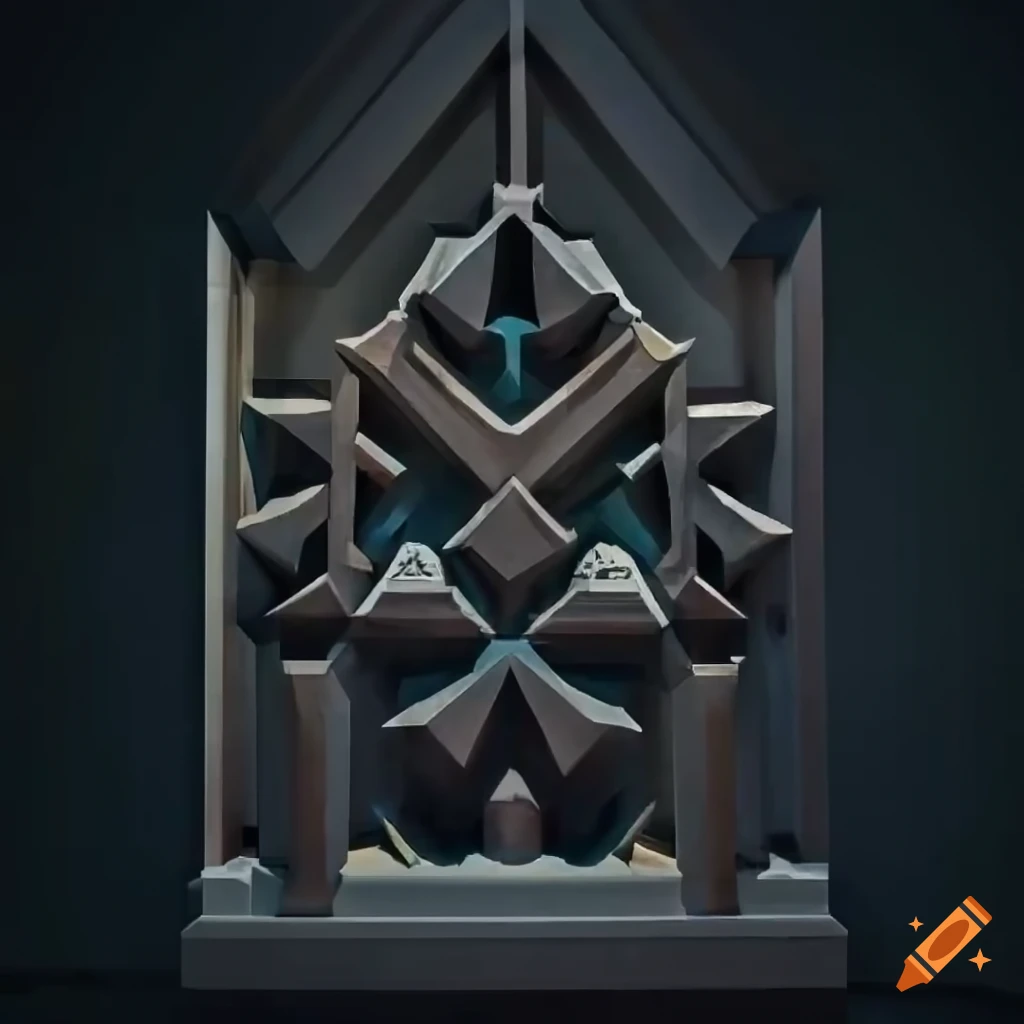 ‘Architectural Stave carving’-Style, hd Zelda game, 🔱 sculpture ...