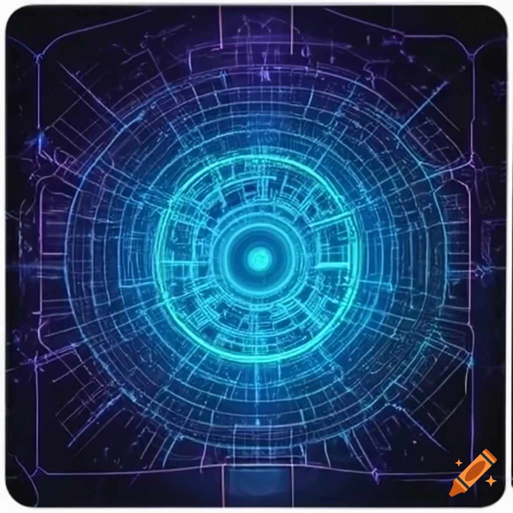 Teleportation blueprint on Craiyon