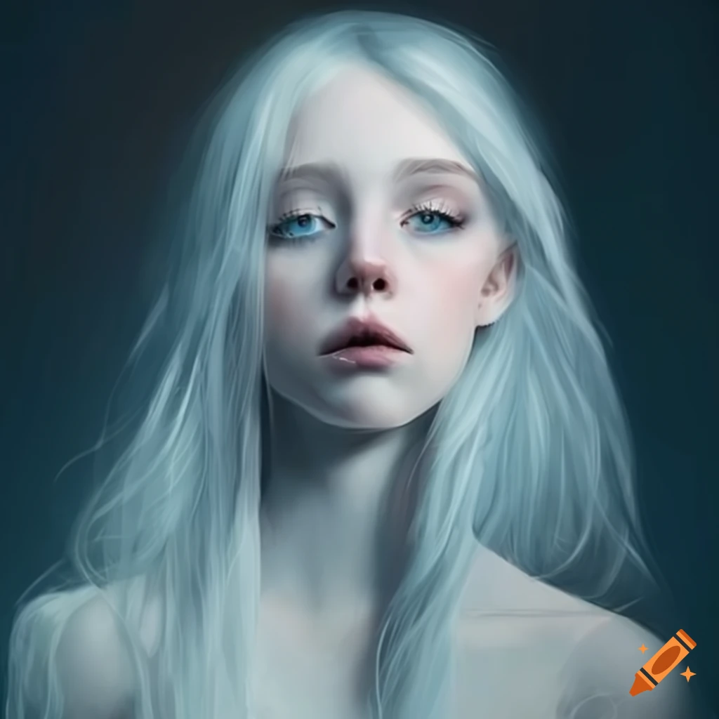 A pale white girl on Craiyon