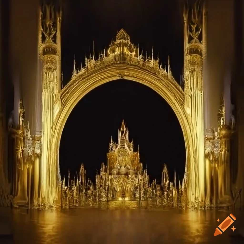 Stunning depiction of the 'Kingdom of Heaven' with ivory towers, with ...