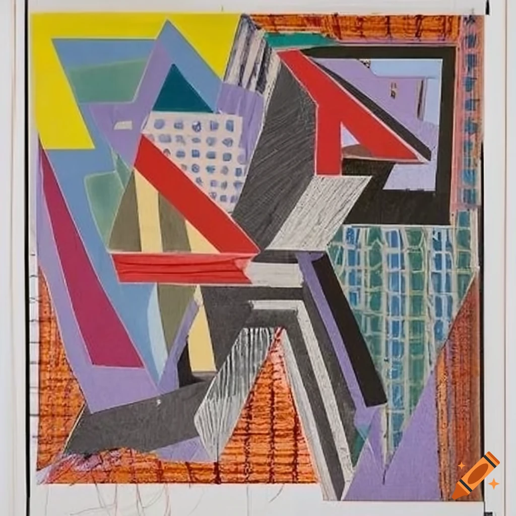 Drawings of geometric shapes with white background by frank stella on ...