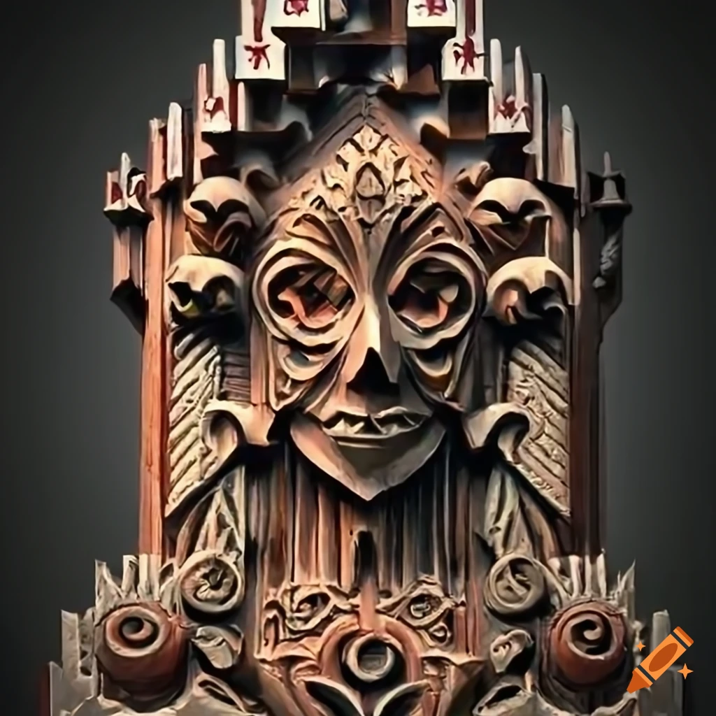 ‘Architectural Stave carving’-Style, hd Zelda game, 🎴 sculpture ...