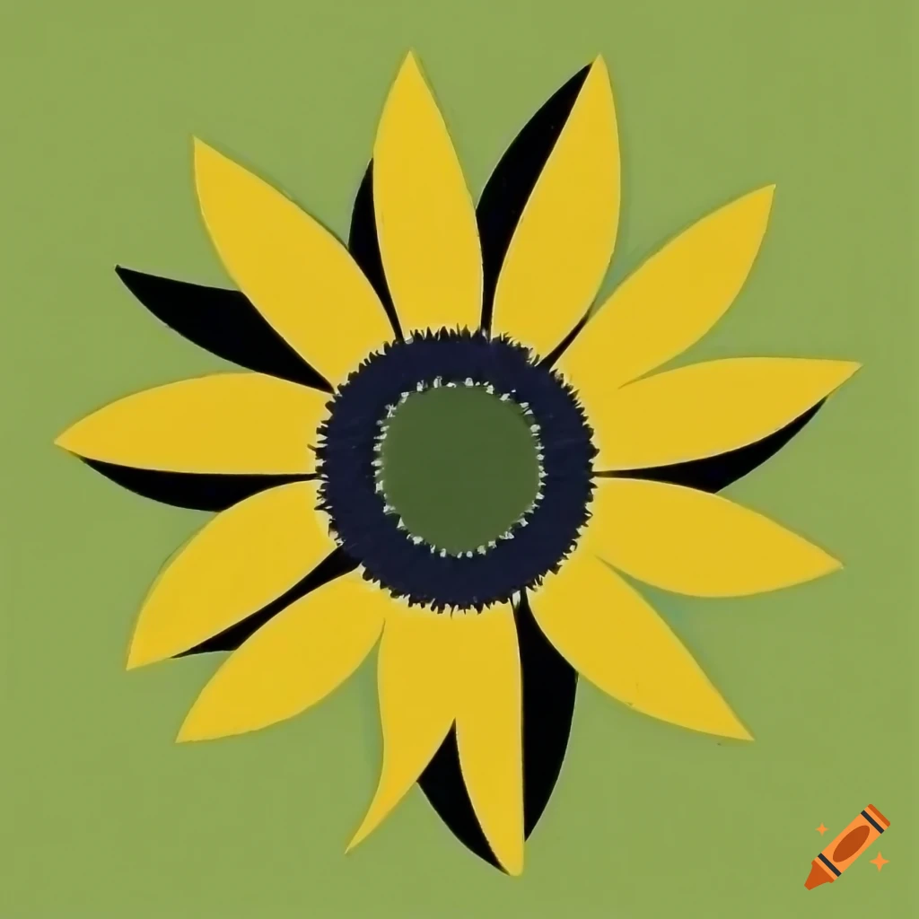 Sunflower in cubism style on Craiyon