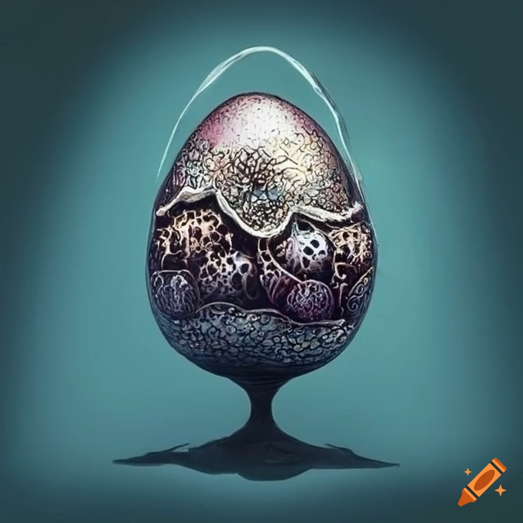 Silver egg of life on Craiyon