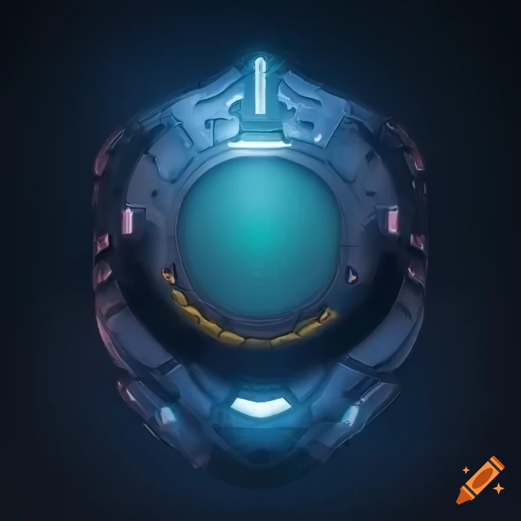 Transparent sci-fi shield, centered. fantasy, 8k resolution ...