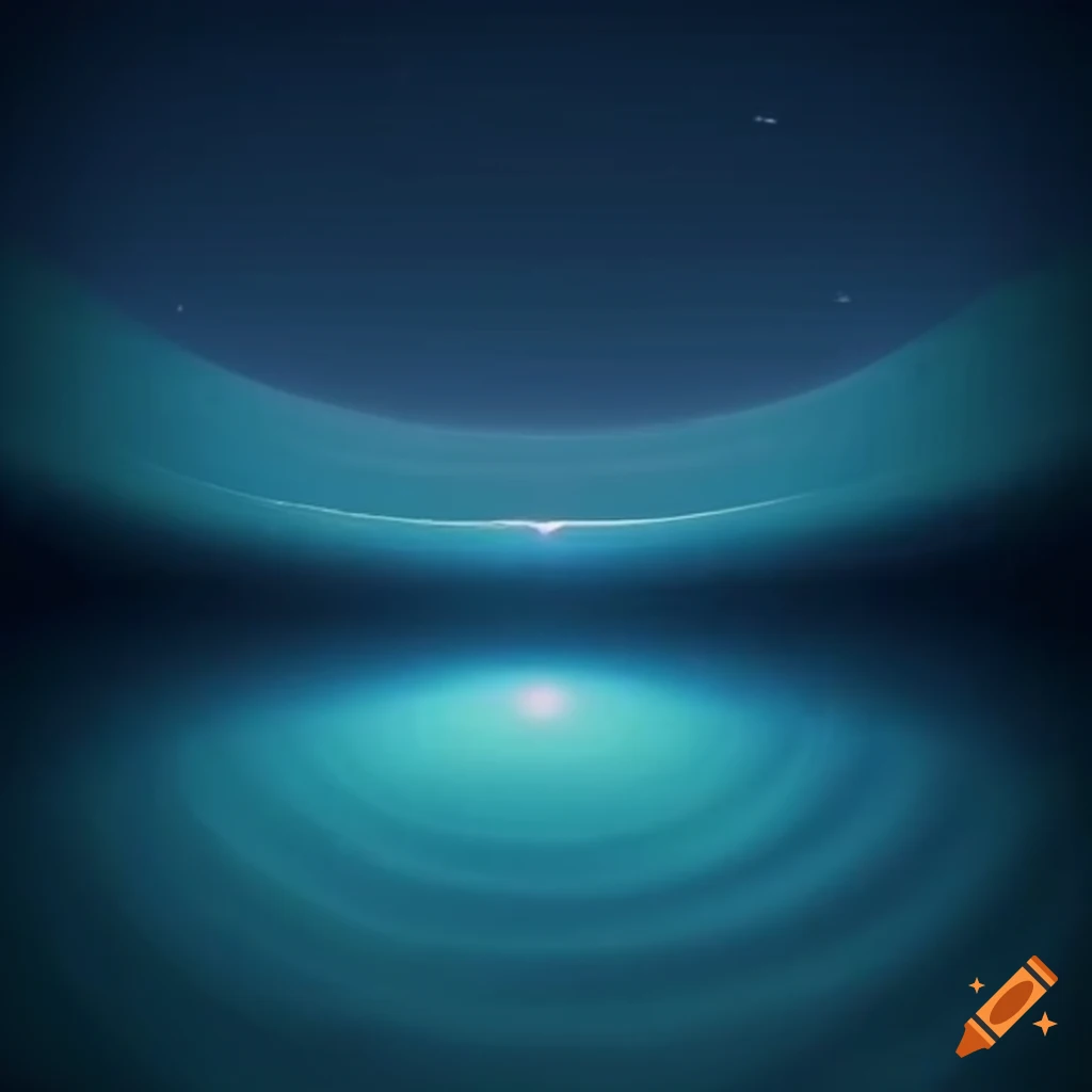 Diving existence in the depths of the ocean filled with sun and void