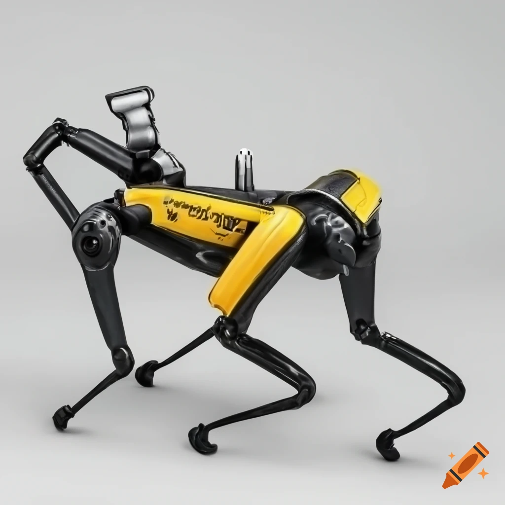 Two robot dog figurines, boston dynamics, high-resolution 4k