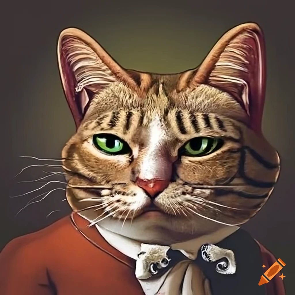 Cat as johann sebastian bach