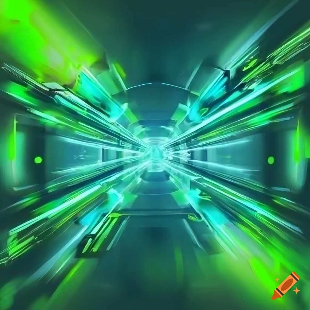 Neon green futuristic art background