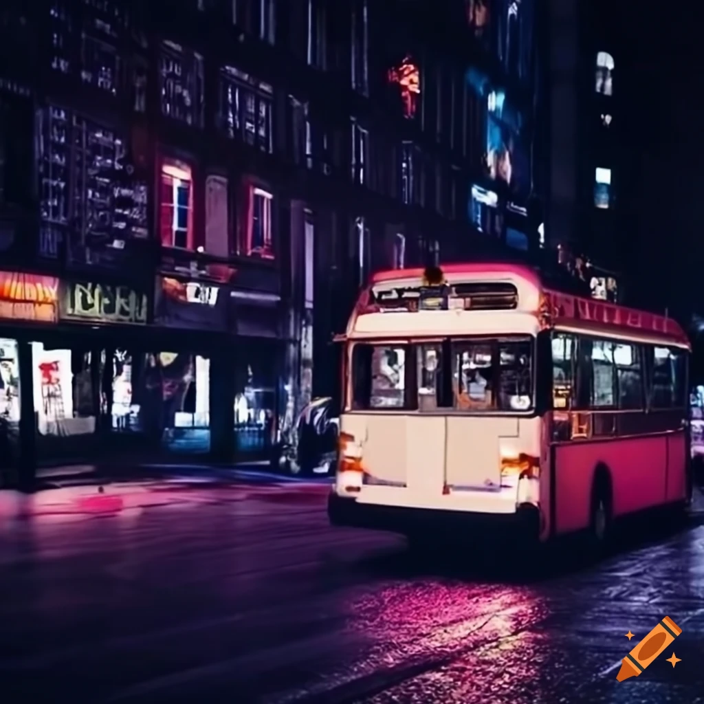 Night bus on Craiyon