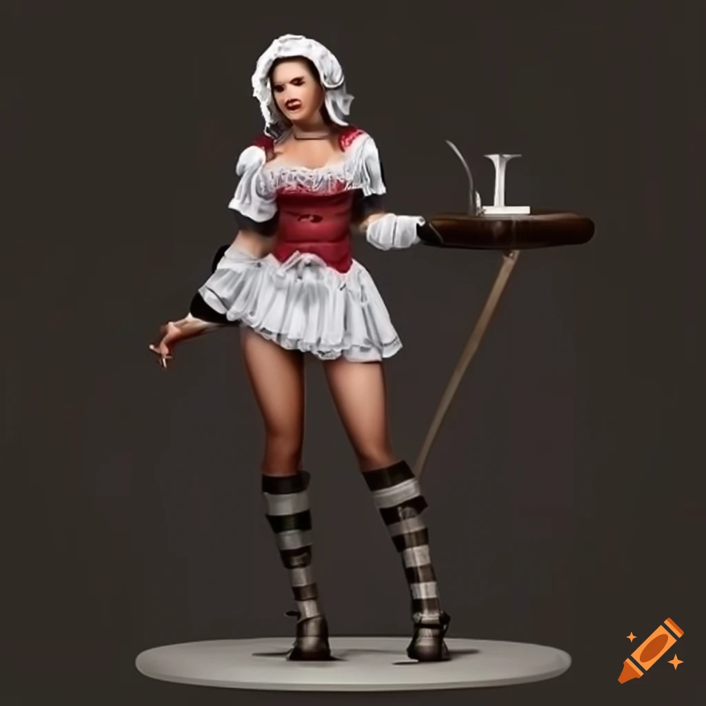 Fantasy bar maid tavern girl on Craiyon