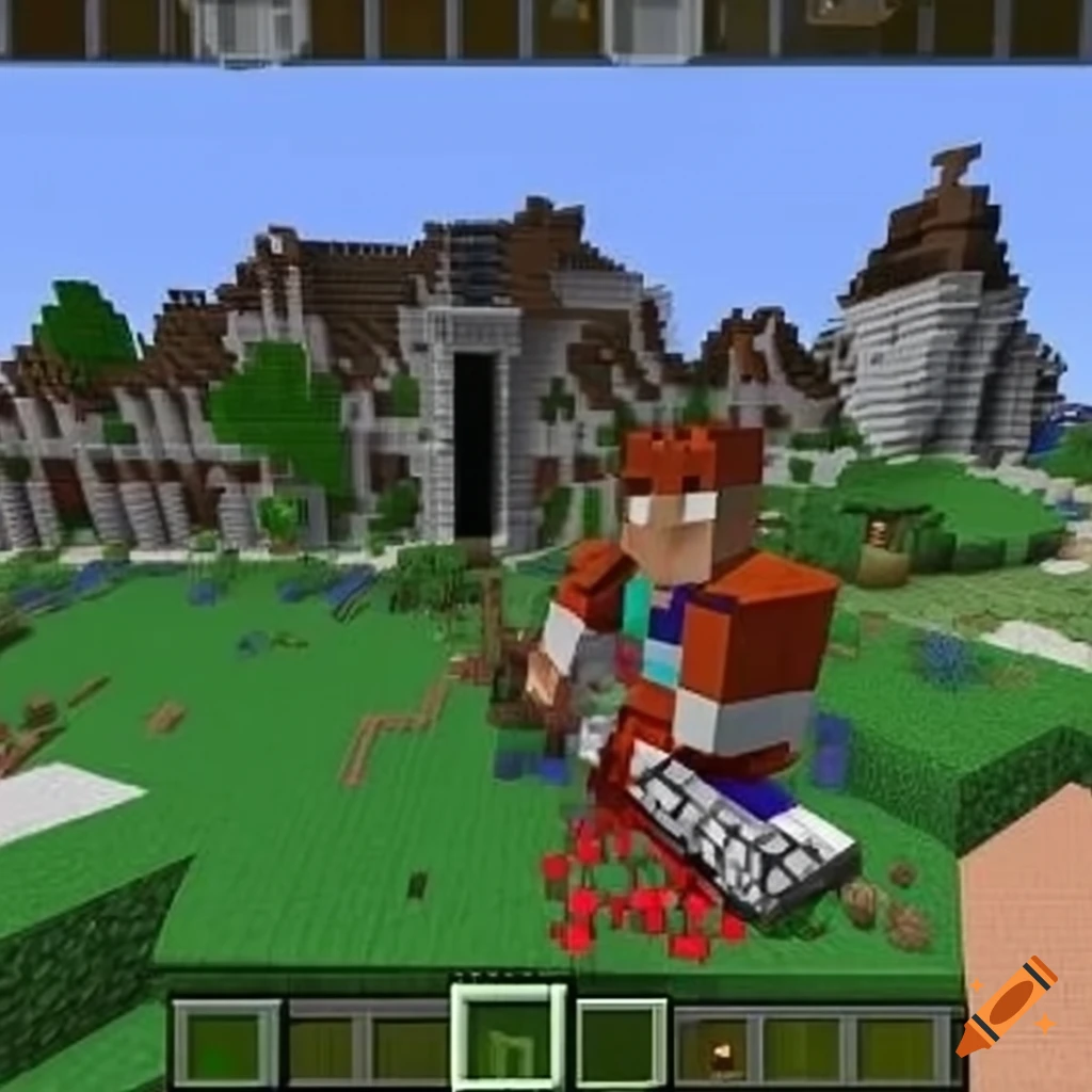 Captivating minecraft server on Craiyon