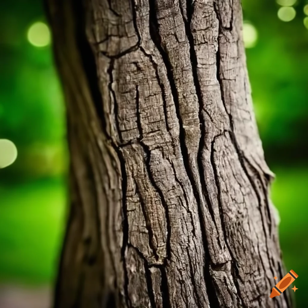 Rowan tree trunk with peoples names carved on it