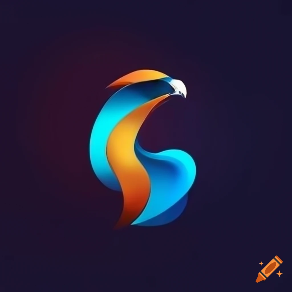 A sleek logo of 'falcon digital', an it solutions company on Craiyon