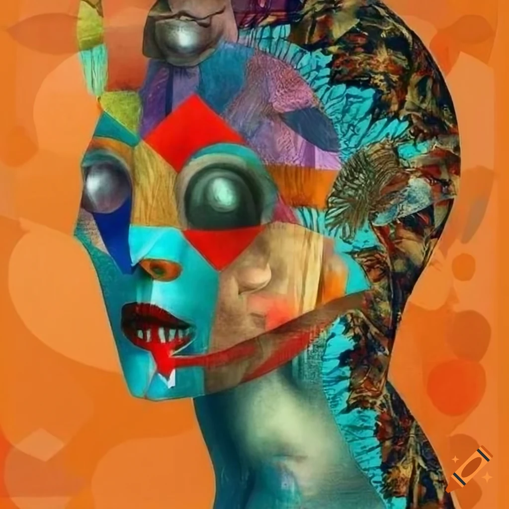 Collage in the style of primitivism