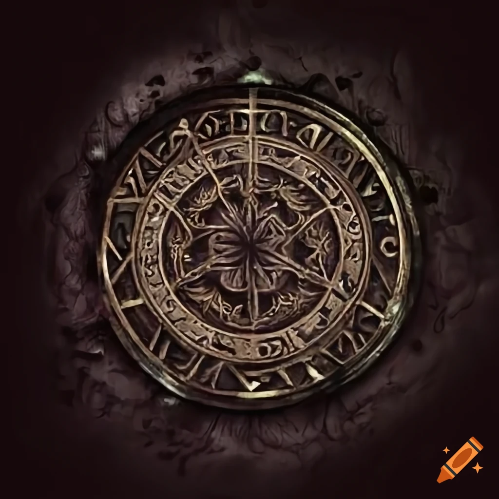 Magic rune circle on Craiyon