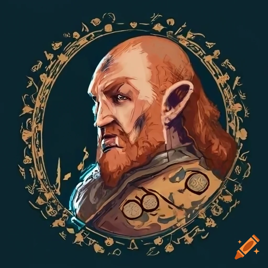 A side profile of a dwarf in the style of a dragon age inquisition ...