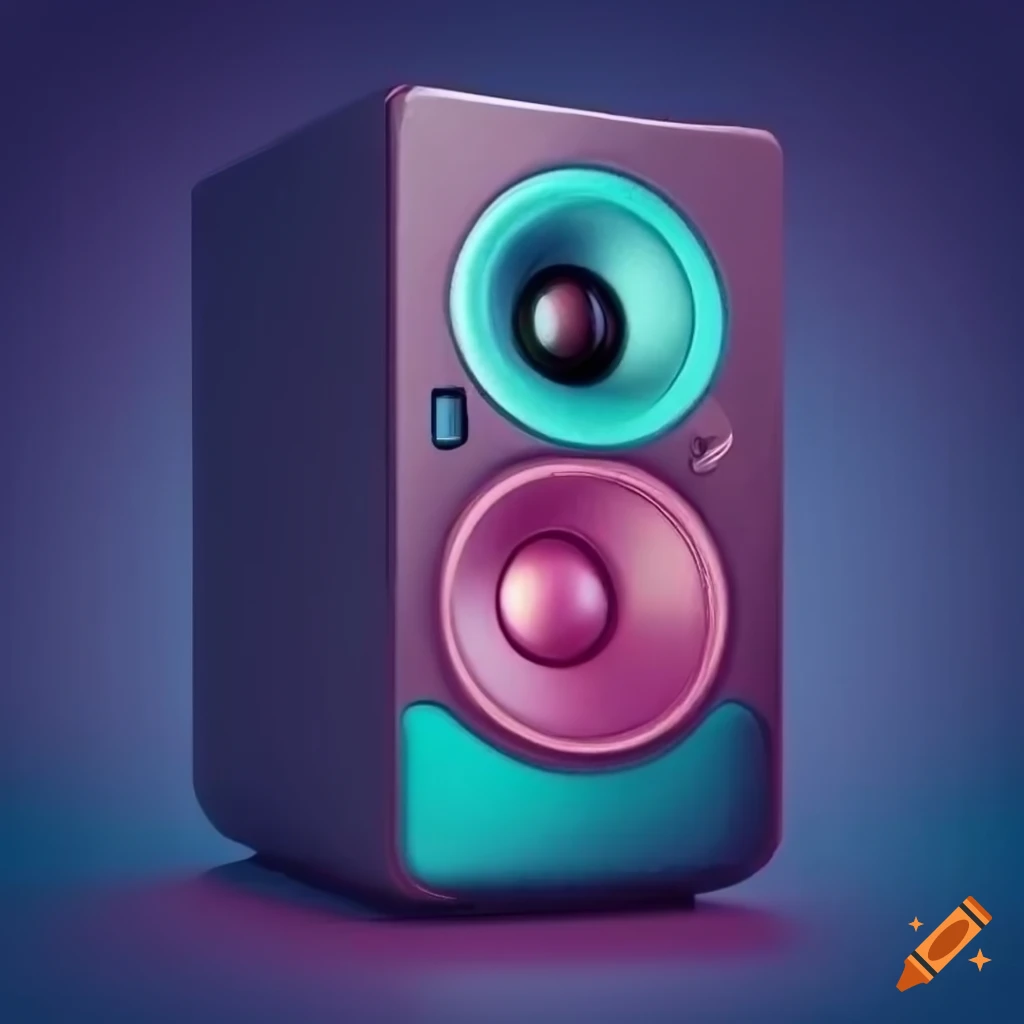 Studio monitor box, stylized, soft lighting, art, decor