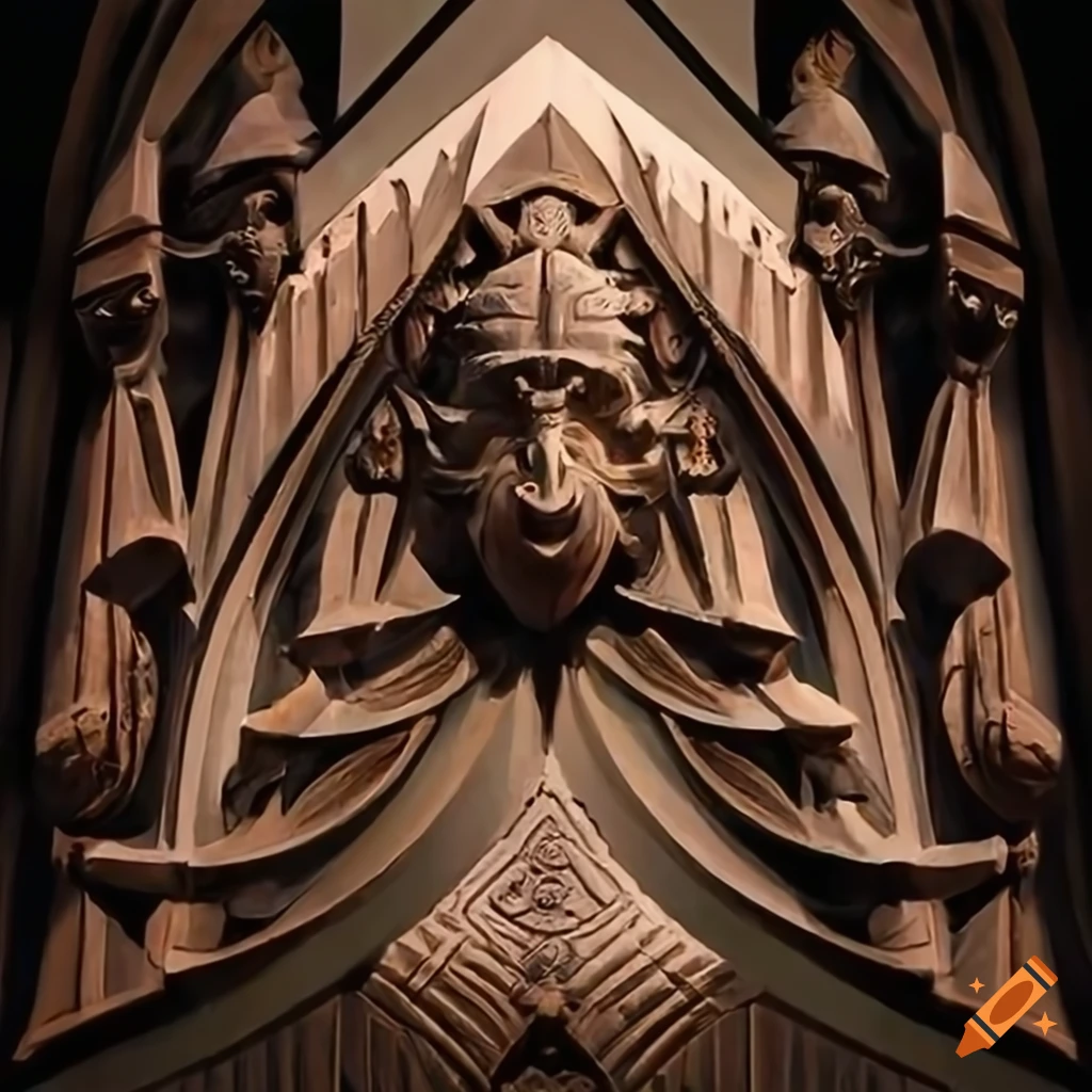 ‘Architectural Stave carving’-Style, hd Zelda game, 🎴 sculpture ...