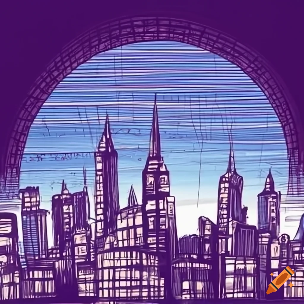 City of blinding lights on Craiyon