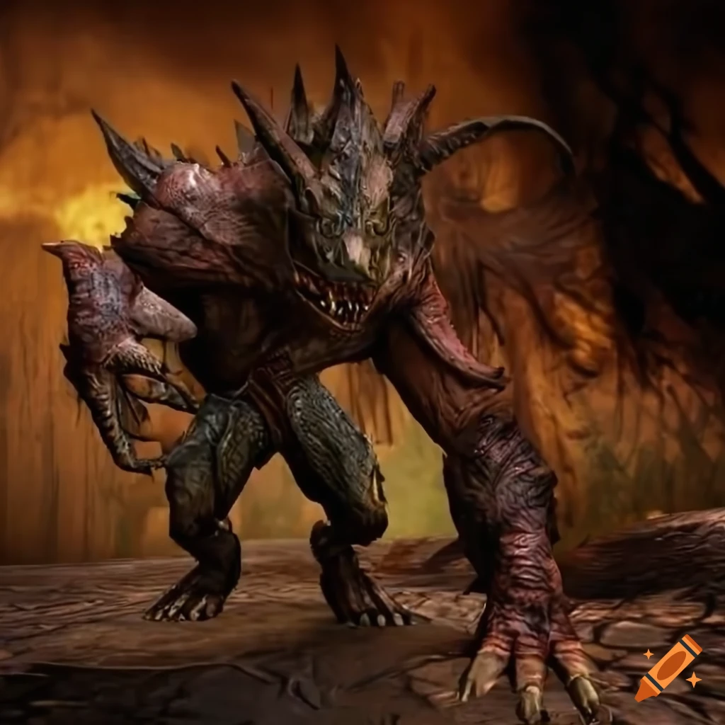 Very ferocious highly detailed tribal creature from Unreal Tournament 3 ...